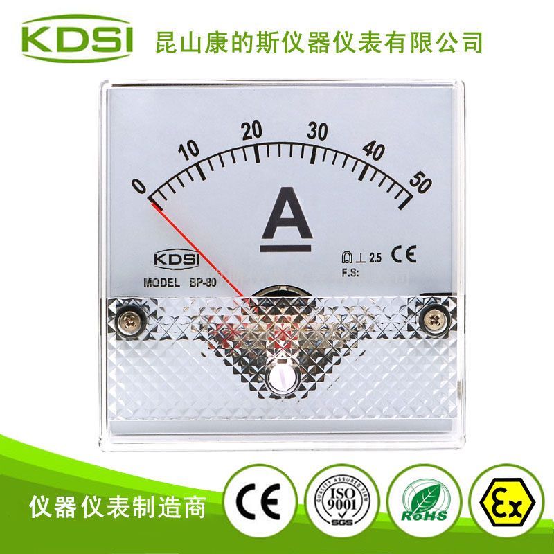 直流电流测量指针表BP-80 DC50A, 指针式直流电流表, 方形直流电表, 直流电流测量表 供应 - 昆山康的斯仪器仪表有限公司